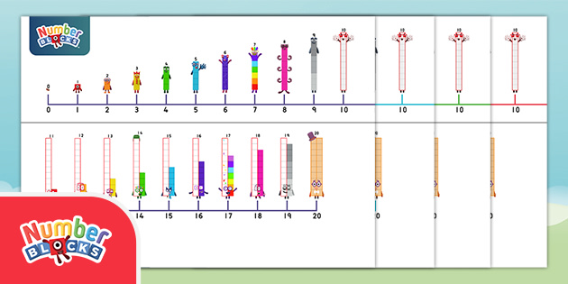 👉 Numberblocks 0 - 10 Visual Number Line (teacher made)