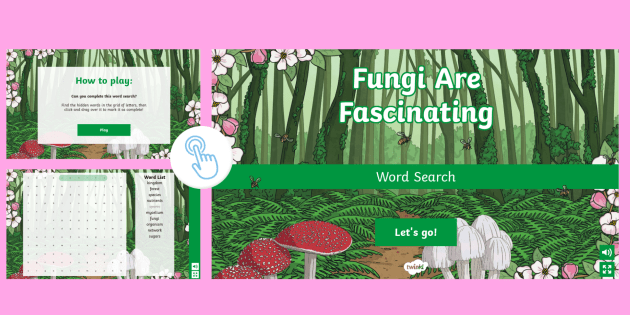 Fungi Are Fascinating Learning Fungi Vocabulary Word Search