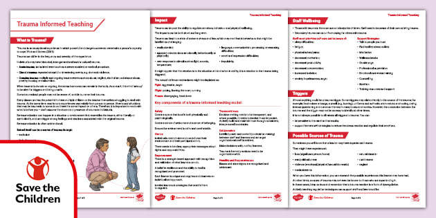 FREE! - Mindfulness: Trauma Informed Teaching Information Sheet