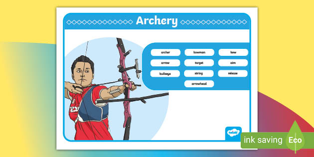 Archery Word Mat (teacher made)
