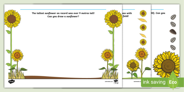 FREE! - Sunflower Drawing Prompts (teacher made)