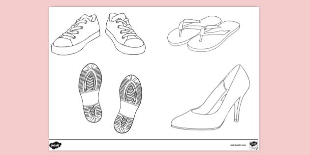 FREE! - Printable Shoes Colouring Page Sheets Children
