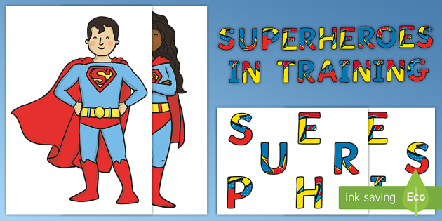 Superheroes in Training Door Display Pack - superhero, superheroes, fantasy