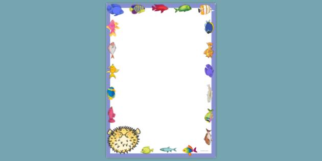 FREE! - Fish Page Border | Page Borders | Twinkl