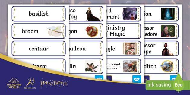 FREE! - Harry Potter Word Cards Ages 7-11 (teacher made)
