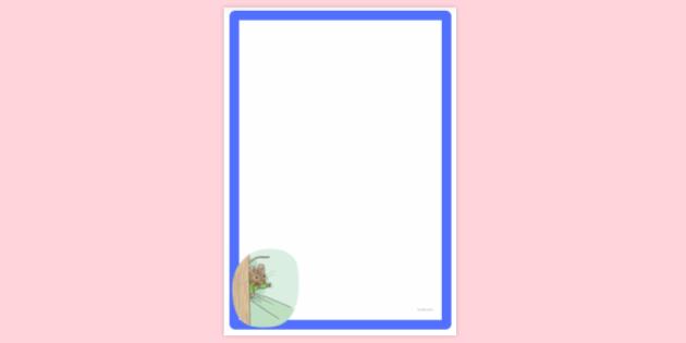 Simple Mouse Peeping Page Border | Page Borders | Twinkl