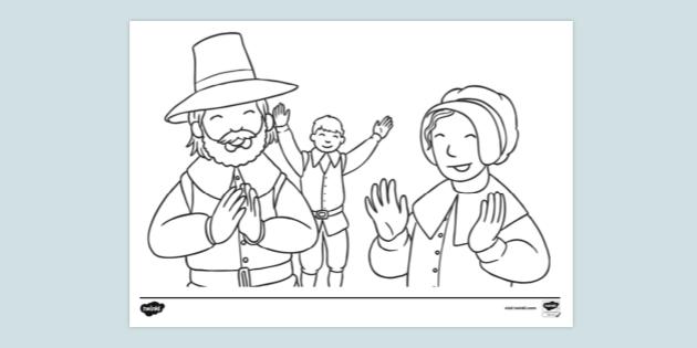 Pilgrims Coloring Pages