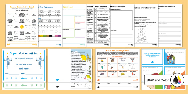 FREE End of School Worksheets - Transition Teaching Pack