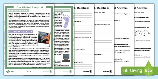 Differentiated Comprehension: Digital Footprints