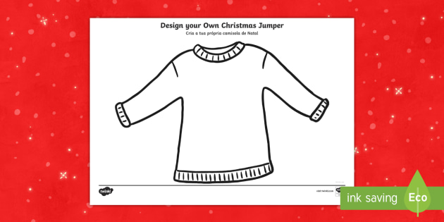Christmas Jumper Design Worksheet / Worksheet English/Portuguese