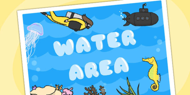 Water Area Display Sign - water area, water display poster, water display