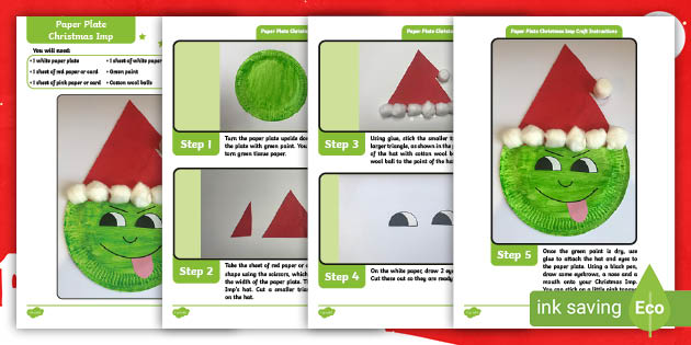 The Christmas Imp Paper Plate Craft Activity