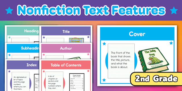 Nonfiction Text Features Grade 2 Children39s Book Spelling Placement