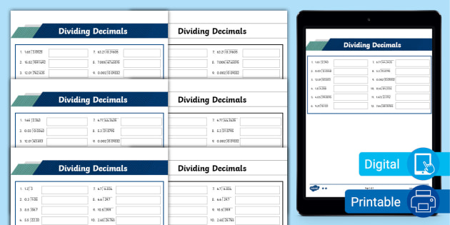 Dividing Decimals 6th Grade Free Dividing Decimals Worksheets Teach