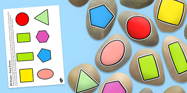FREE! - 2D Shapes Story Stone Image Cut Outs (teacher made)