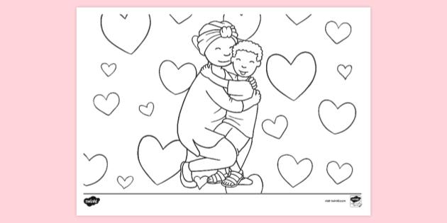 FREE! - Love Colouring Page for Children | Colouring Sheets