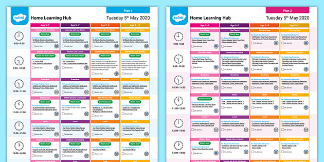 FREE! - Home Learning Hub Daily Plan Tuesday 5th May