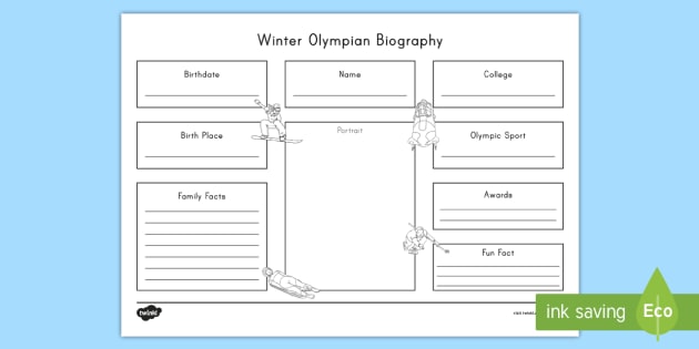 Winter Olympian Biography Activity