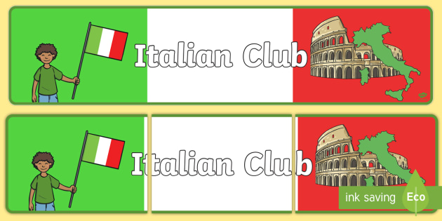 Italian Club Display Banner