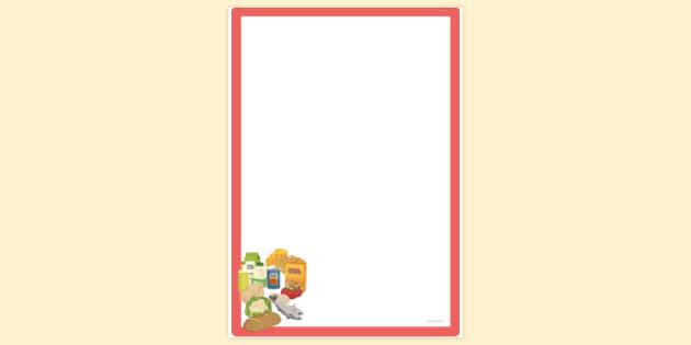 FREE! - Realistic Food Page Border | Page Borders | Twinkl Resources