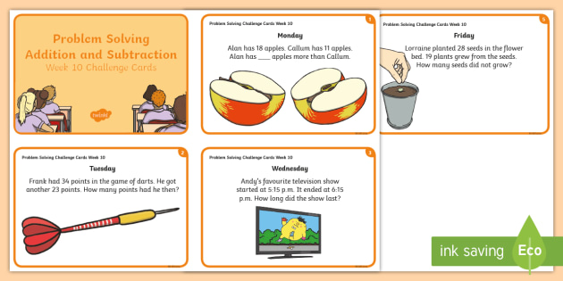 Week 10 - Problem Solving Challenge Cards (teacher made)