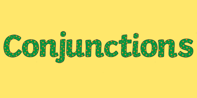 Conjunctions Display Lettering Green