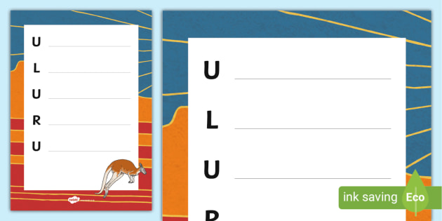An Uluru Poem for Year 3-4 | Acrostic Poem Template | Twinkl