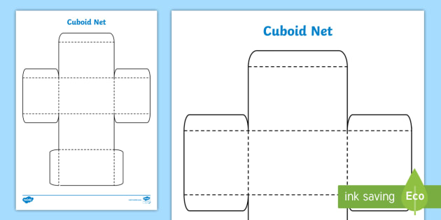 3D Net For Cuboid Cuboid Net Shape 3D Cut Out Maths 3D