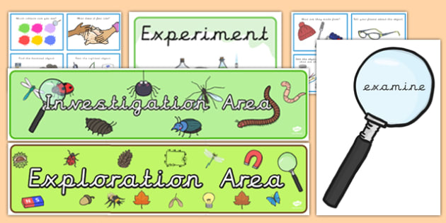 👉 EYFS Investigation Area Classroom Set Up Pack Precursive