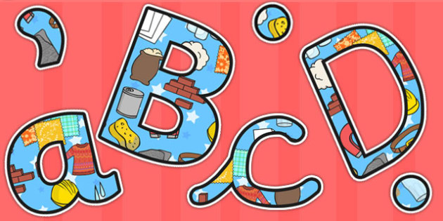 FREE! - Materials Themed Size Editable Display Lettering - materials