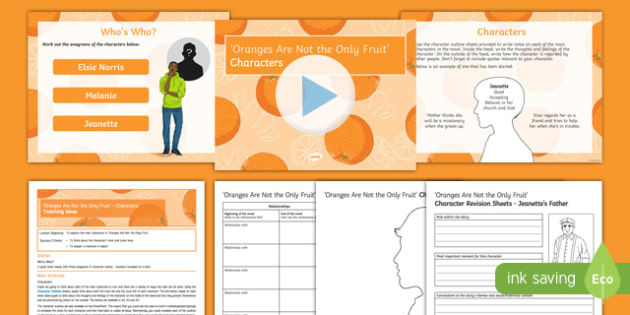 GCSE Oranges Are Not The Only Fruit Lesson Pack: Characters