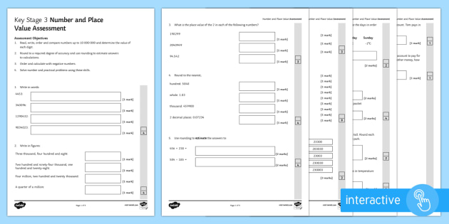 Number and Place Value Questions: Assessment | Beyond Maths