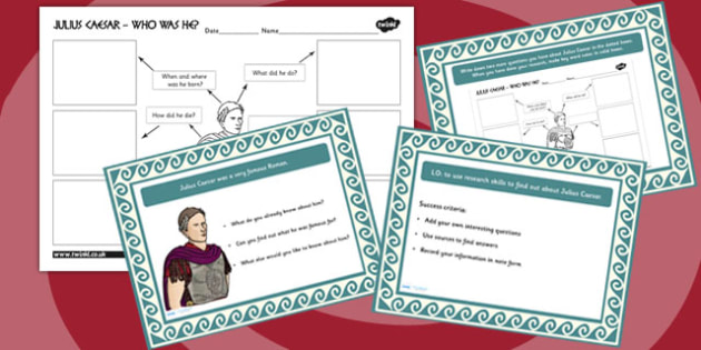 Julius Caesar Task Setter Powerpoint - julius caesar, task