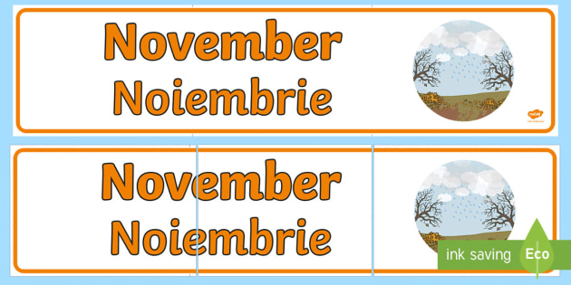 November Display Banner English/Romanian - November Display Banner