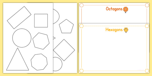 2D Shape Cut and Stick Sorting Activity - 2D Shape, shapes, stick, 2D shape