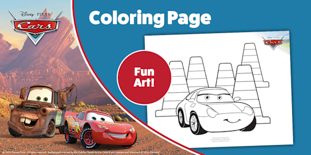sally coloring page cars