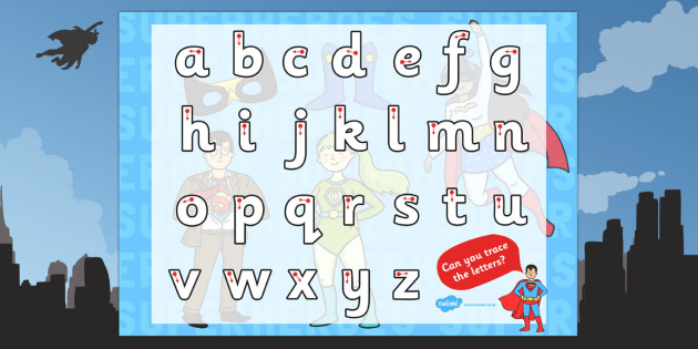 Superhero Themed Letter Writing Worksheet - ESL Handwriting