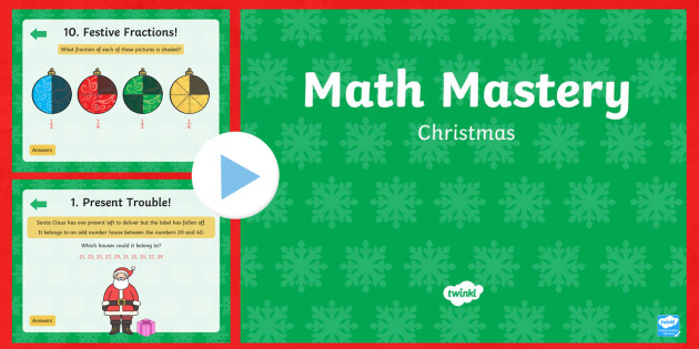 Christmas Math Mastery PowerPoint - Mrs. Claus, elves, maths