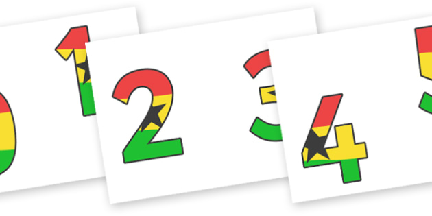 Ghana Flag Display Numbers Display numbers 0 9 numbers Display ghana-flag-display-numbers-display-numbers-0-9-numbers-display