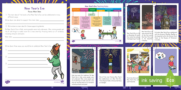 New Year's Eve Guided Reading Teaching Pack (teacher made)