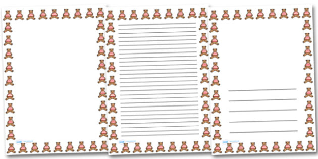 FREE! - Teddy Portrait Page Borders- Portrait Page Borders
