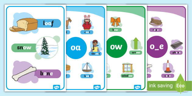 Long 'O' sound posters Junior/Senior Infants (teacher made)