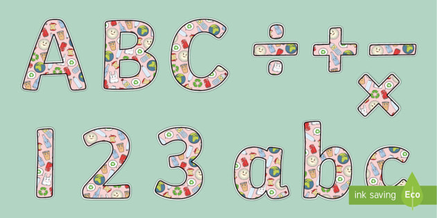 FREE! - Recycling Themed Display Lettering -recycling, displays, letters
