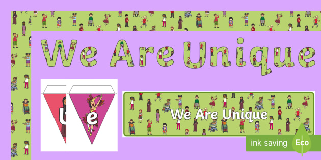 CfE Whole School 'We Are Unique' Display Pack (teacher made)