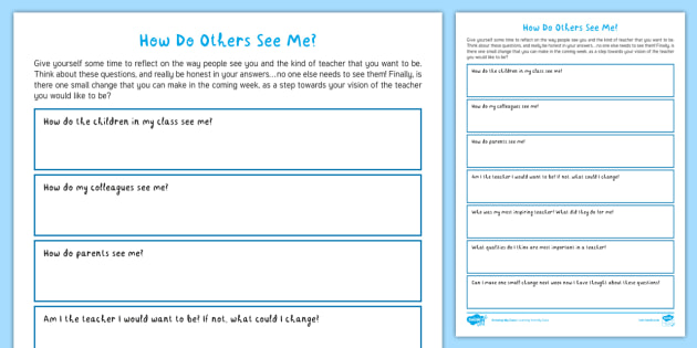 Learning From My Class - How Do Others See Me - Adult Guidance