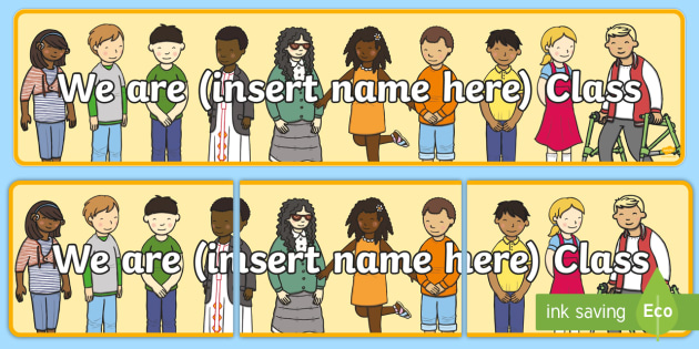 Editable Our Class Display Banner