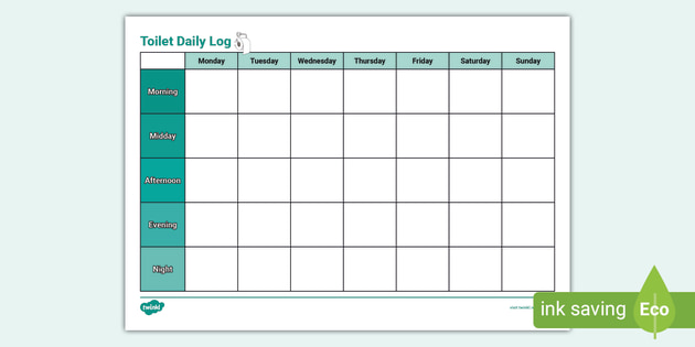 Daily Toileting Chart (creat de profesori)