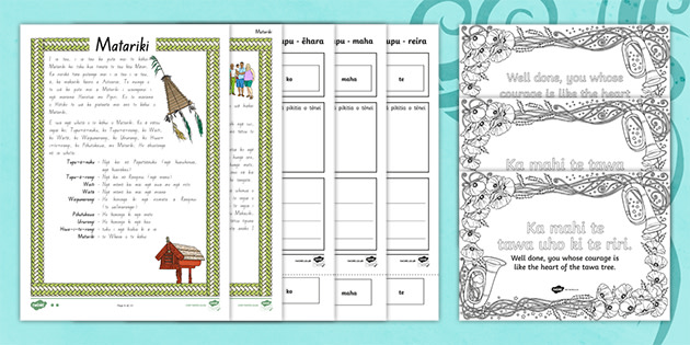 FREE! - Te Reo Māori Pack Tau 3 - 4 (teacher made)