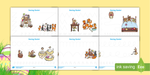 Easter Pencil Control Sheets | Saving Easter | Twinkl