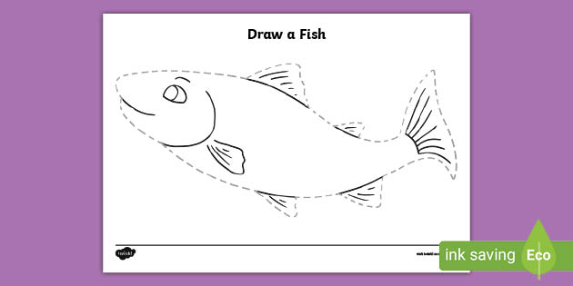Draw a Fish Pencil Control Activity (Teacher-Made)